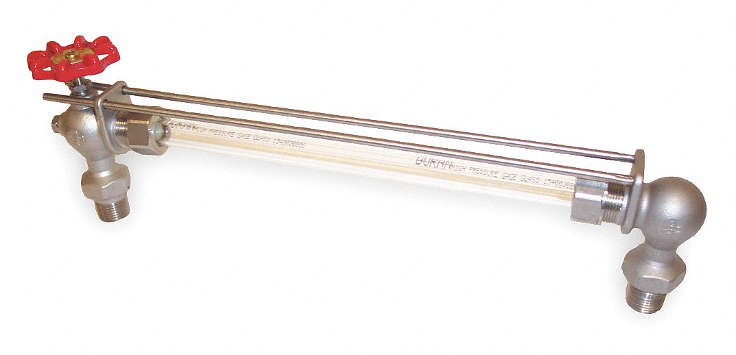 APOLLO, Stainless Steel, 5/8 in Gauge Glass Dia, Expansion Tank Gauge ...