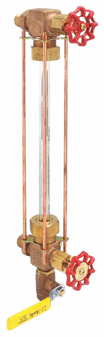APOLLO, Bronze, 5/8 in Gauge Glass Dia, Water Gauge - 2EEU3|2435000 ...
