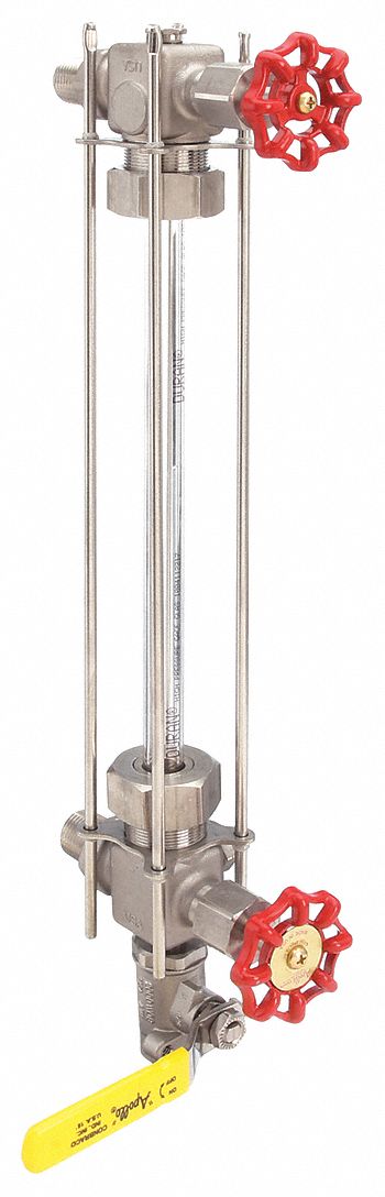 APOLLO, Stainless Steel, 5/8 in Gauge Glass Dia, Water Gauge - 2EEV5 ...