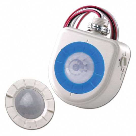 Fixture Mount Occupancy Sensor, 1250 sq ft Passive Infrared, White ...