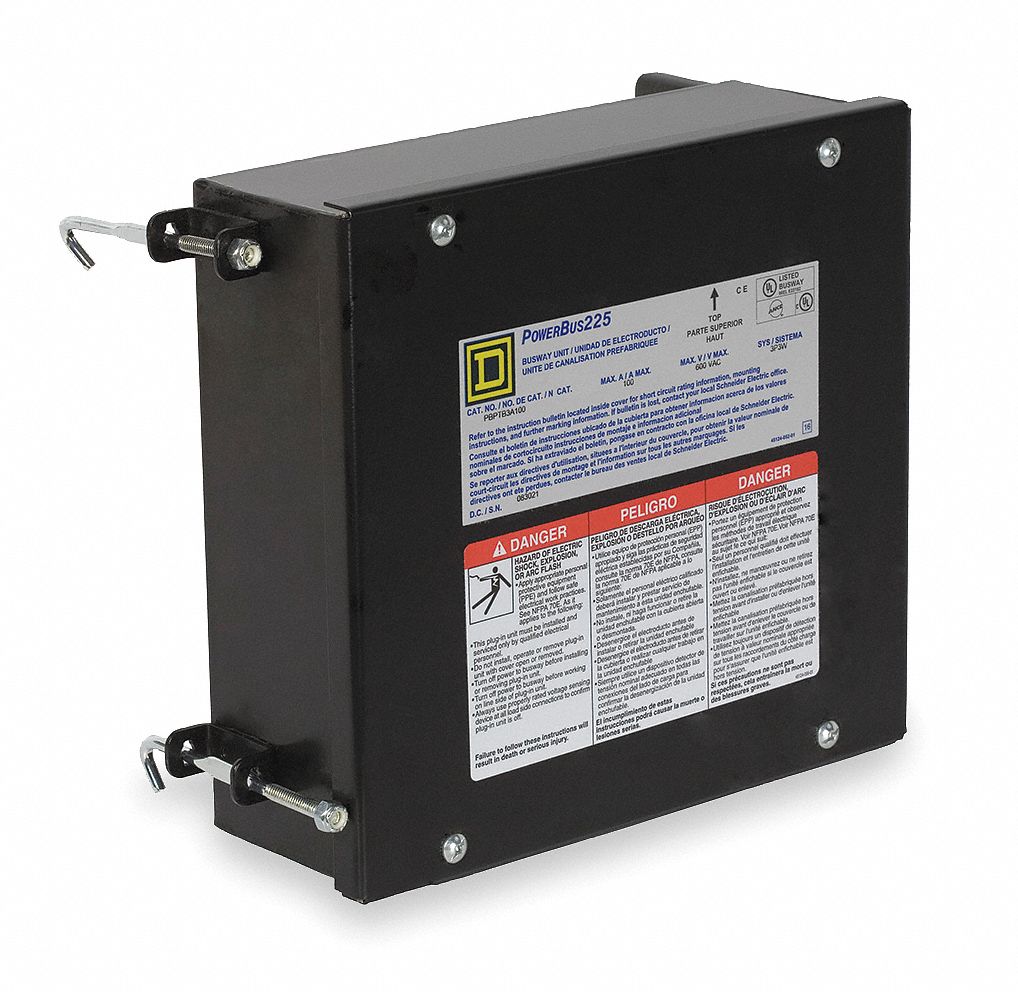 SQUARE D Busway Tap Box: 100 A Amps, 240V AC, TB, Square D Powerbus(TM ...