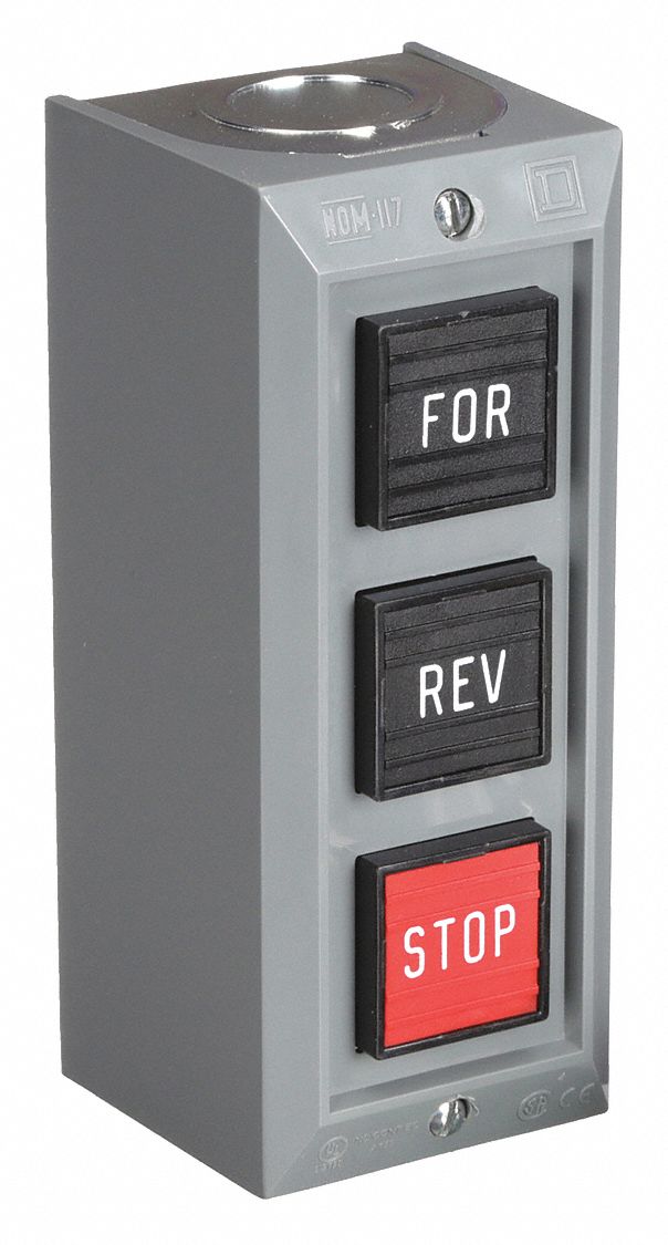 SQUARE D Estación de Control con Botón Pulsador 2NA/3NC 3 operadores Forward/Reverse/Stop ...