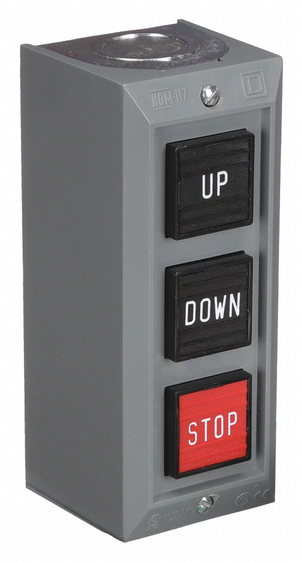 SQUARE D Estación de Control con Botón Pulsador 2NA/3NC 3 operadores Up ...