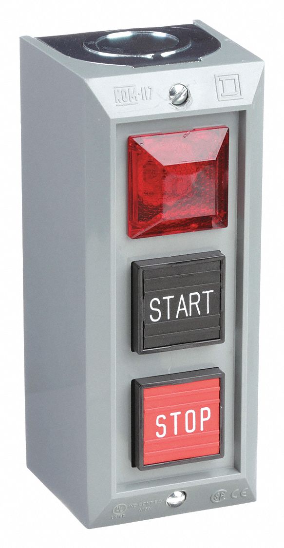 SQUARE D, (2) Push Buttons, 1 Pilot Lights, Control Station - 2EK26 ...