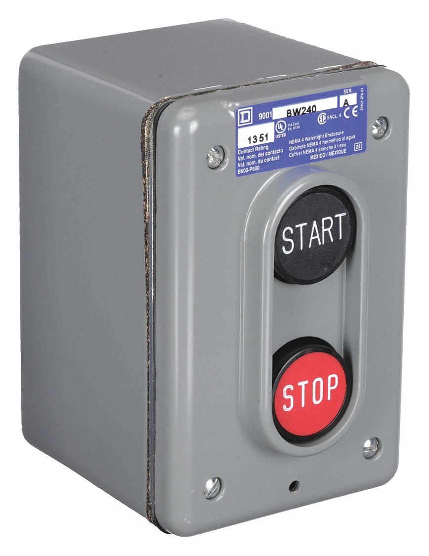 SQUARE D, (2) Push Buttons, 0 Pilot Lights, Control Station - 2EK34 ...