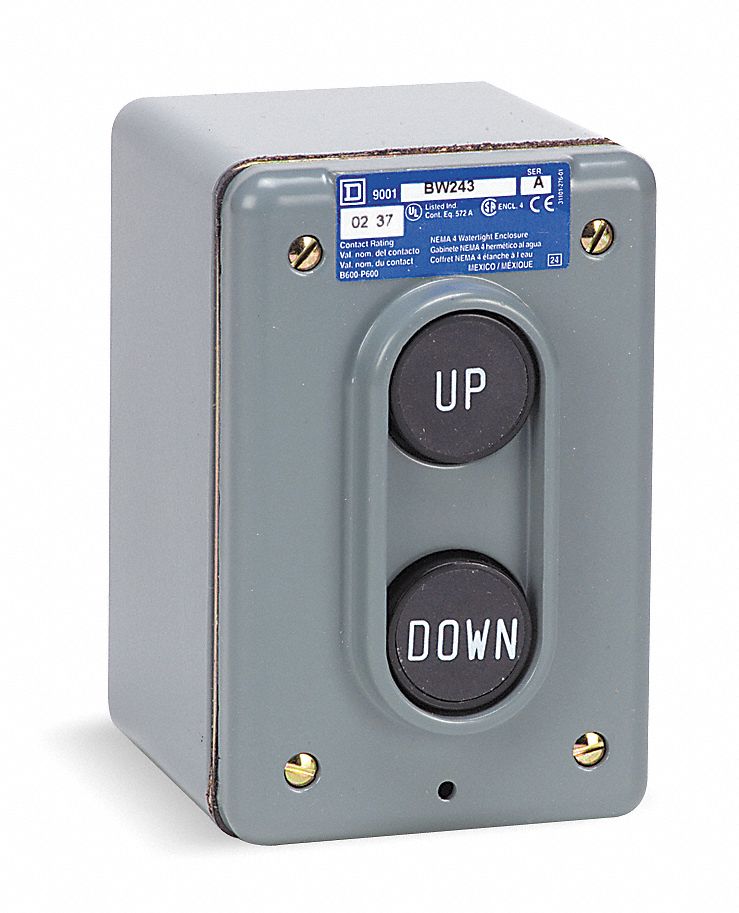SQUARE D Push Button Control Station: Momentary / Momentary, 2NO, Up ... SQUARE D Push Button Control Station: Momentary / Momentary, 2NO, Up ...
