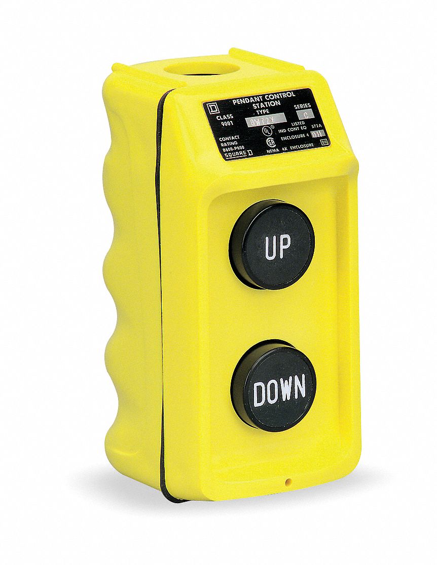 SQUARE D, Push Button, NEMA 13/4/4X, Pendant Control Station - 2EK43 ...