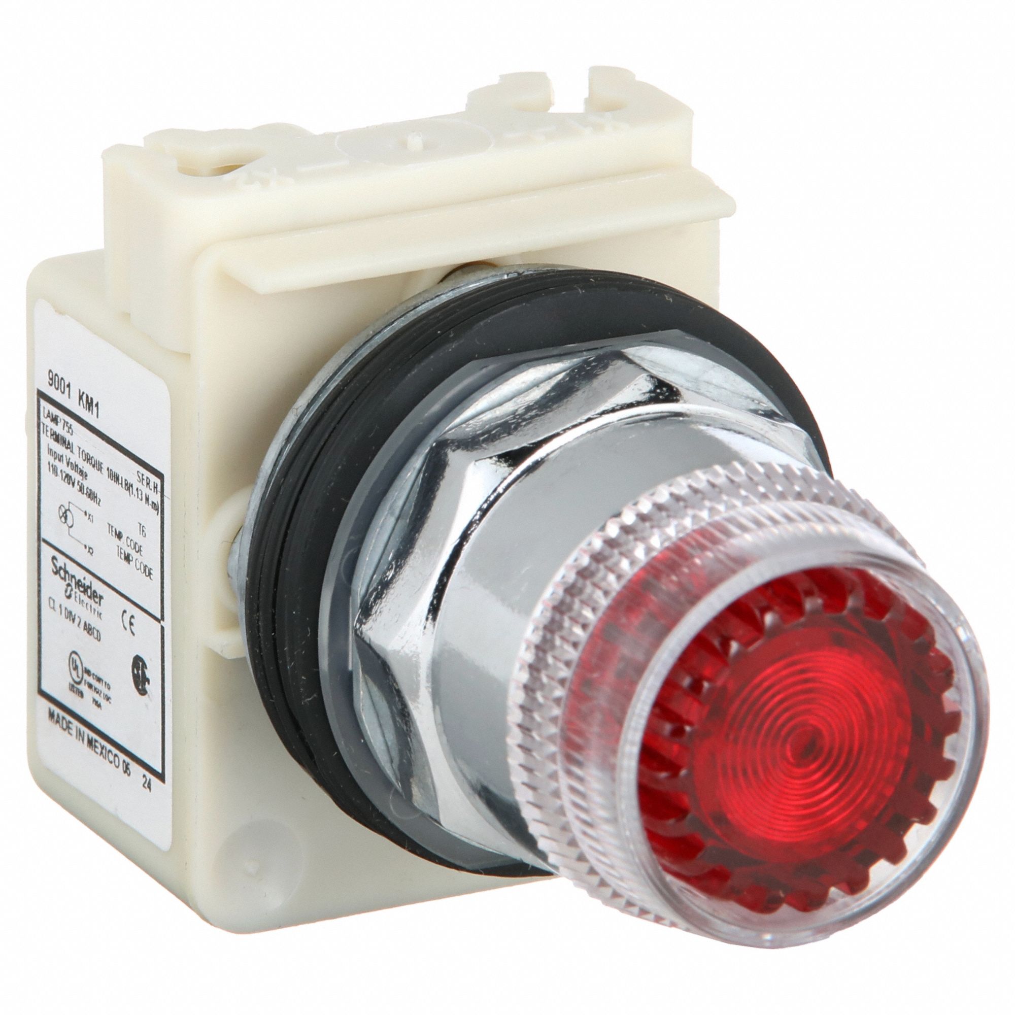 SCHNEIDER ELECTRIC, Red, 30 mm Mounting Size, Flush Push Button - 2EL42 ...