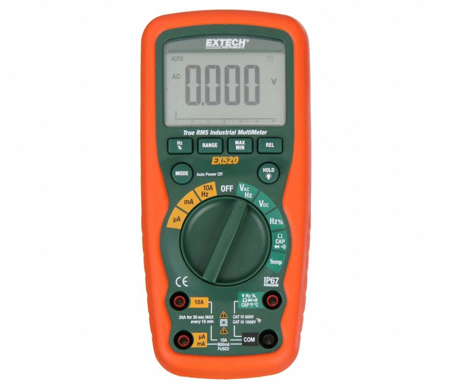 EXTECH Multímetro Digital EXTECH® EX520 1000V 20A 6000 conteos - 2ELP6 ...