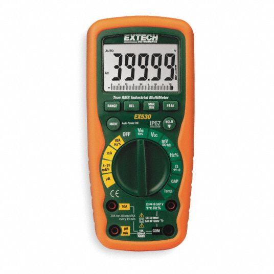 EXTECH, CAT III 1000V/CAT IV 600V, TRMS, Digital Multimeter - 3EMK8 ...