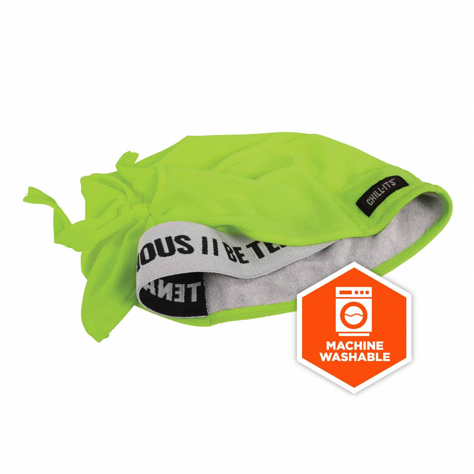 CHILL-ITS BY ERGODYNE Dew Rag: Lime, Universal, Sweatband, Cooling ...