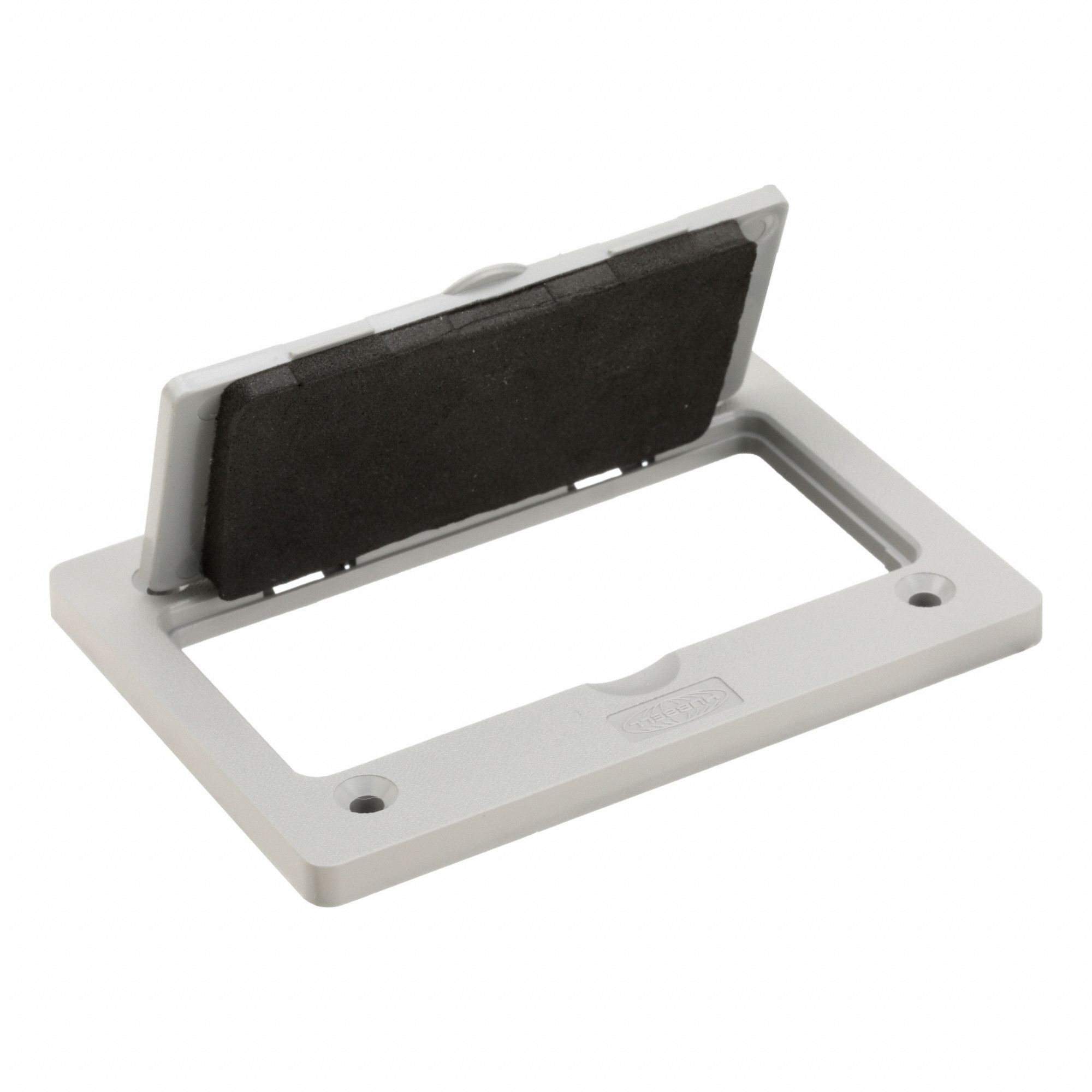 HUBBELL WIRING DEVICE-KELLEMS, Rectangular, Gray, Floor Box Cover ...