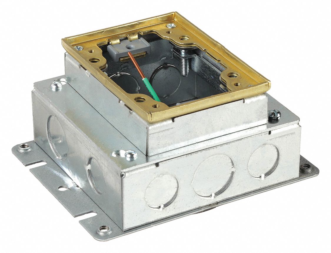 HUBBELL WIRING DEVICE-KELLEMS, Rectangular, 1/2 in/3/4 in For Conduit ...