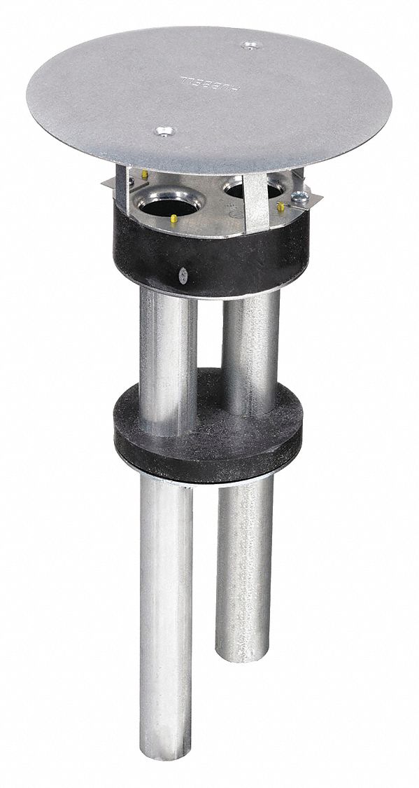 HUBBELL WIRING DEVICE-KELLEMS, Round, (2) 1 in For Conduit Sizes, Fire ...