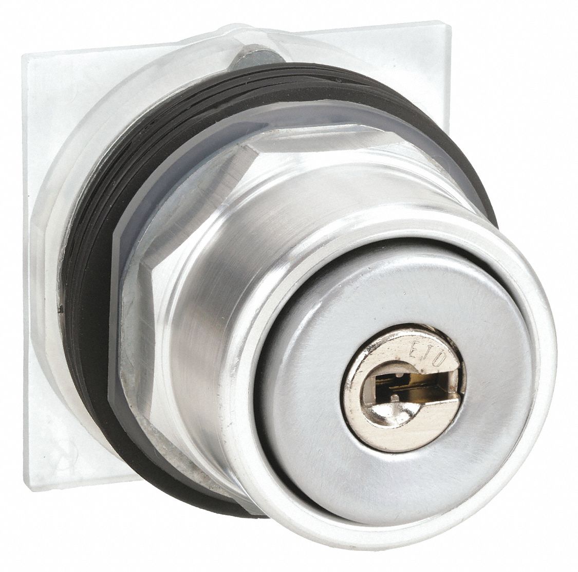 SCHNEIDER ELECTRIC, Silver, 30 mm Mounting Size, Keyed Push Button ...