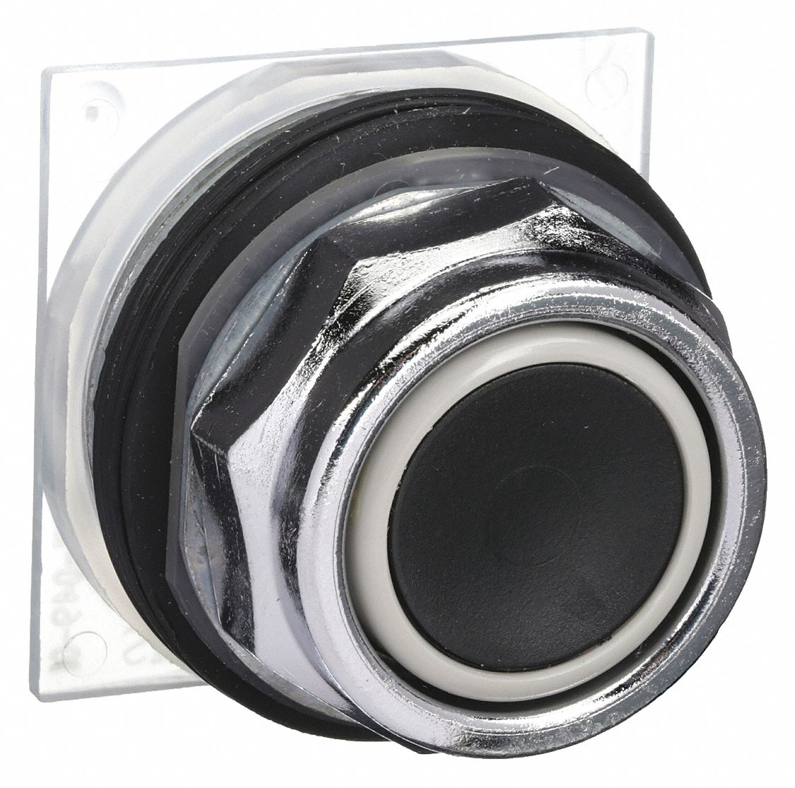 SCHNEIDER ELECTRIC, Black, 30 mm Mounting Size, Flush Push Button ...