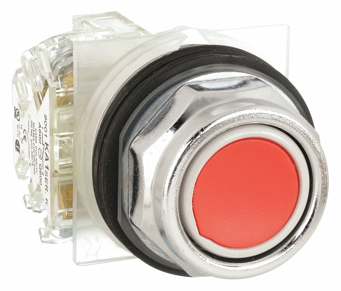 SCHNEIDER ELECTRIC, Non-Illuminated, Flush Profile, Flush Push Button ...