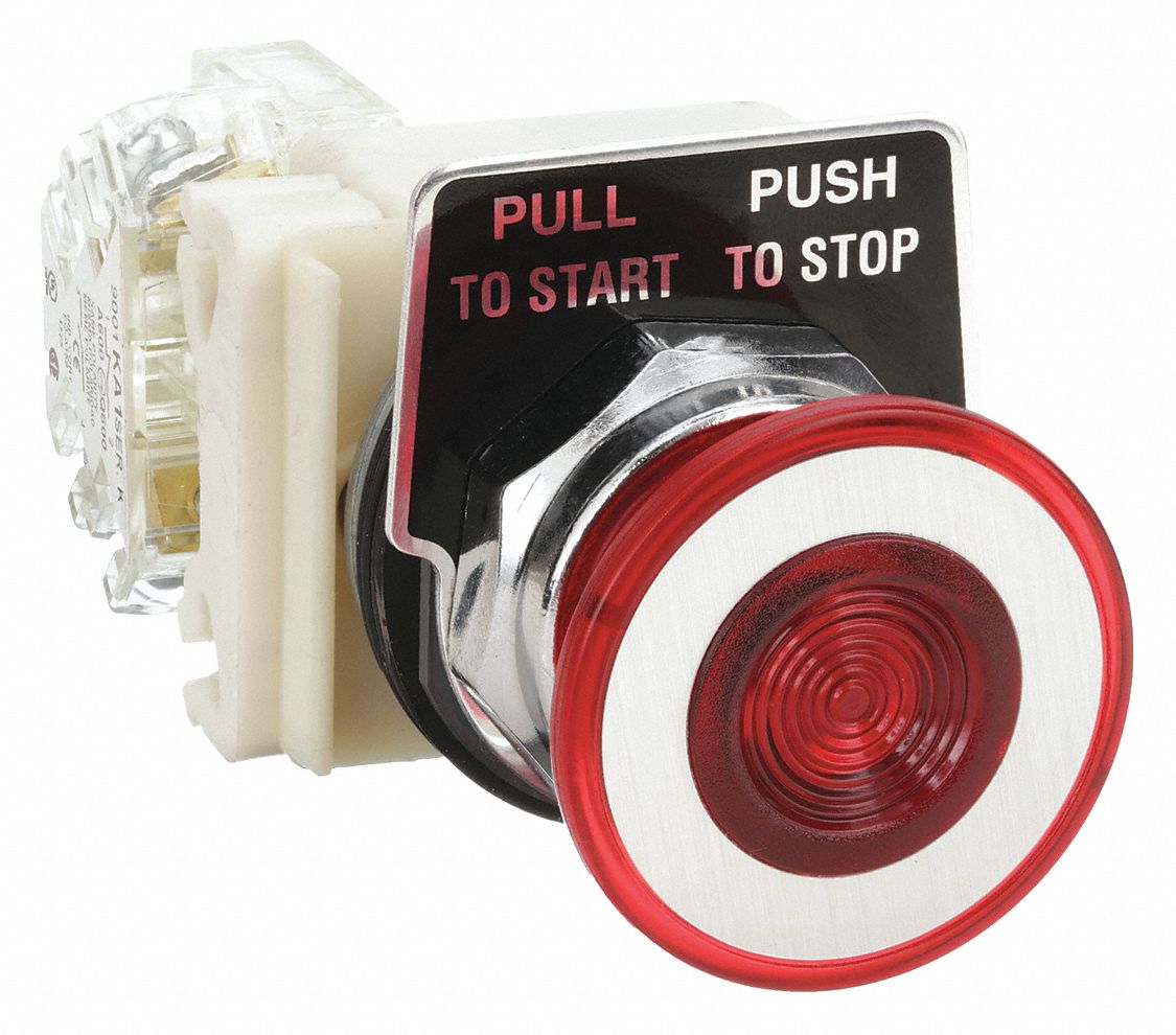 SCHNEIDER ELECTRIC, Illuminated, Mushroom Head Profile, Mushroom Head ...