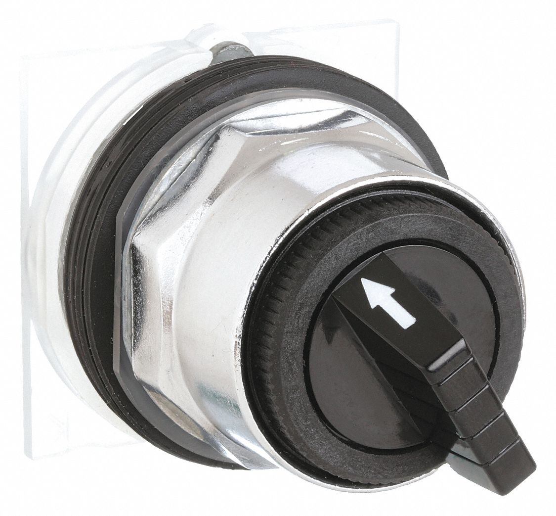 SCHNEIDER ELECTRIC, 30 mm Panel Mount Size, 2 Positions, Short-Handled ...