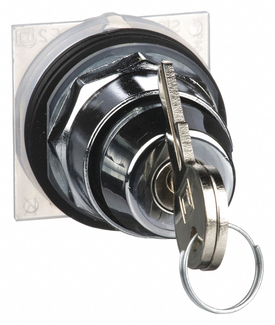 SCHNEIDER ELECTRIC, 3 Position, 30 mm Panel Mounting Size, Keyed ...