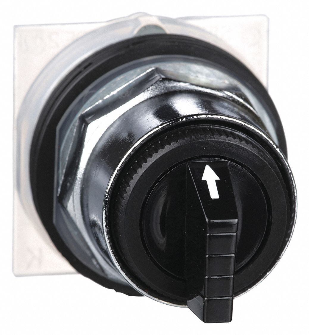 SCHNEIDER ELECTRIC, 30 mm Panel Mount Size, 3 Positions, Short-Handled ...