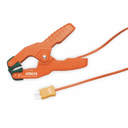 EXTECH Pipe Clamp Temperature Probe: Thermocouple, Type K, Pipe Clamp ...