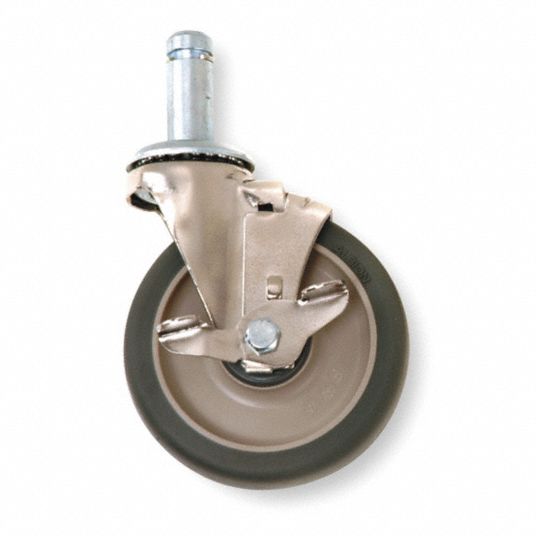 METRO, Swivel, 5 in Wheel Dia., Stem Caster - 2ENL4|5MPBX - Grainger