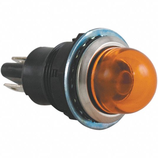 SQUARE D, 3/4 in Panel Mounting Hole Dia, Incandescent, Raised Panel ...