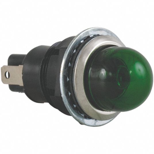 SQUARE D, 3/4 in Panel Mounting Hole Dia, Incandescent, Raised Panel ...