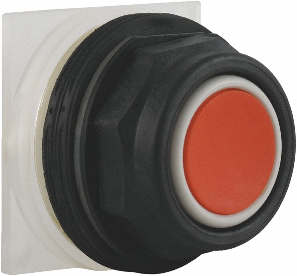 SCHNEIDER ELECTRIC, Red, 30 mm Mounting Size, Flush Push Button - 2ER54 ...