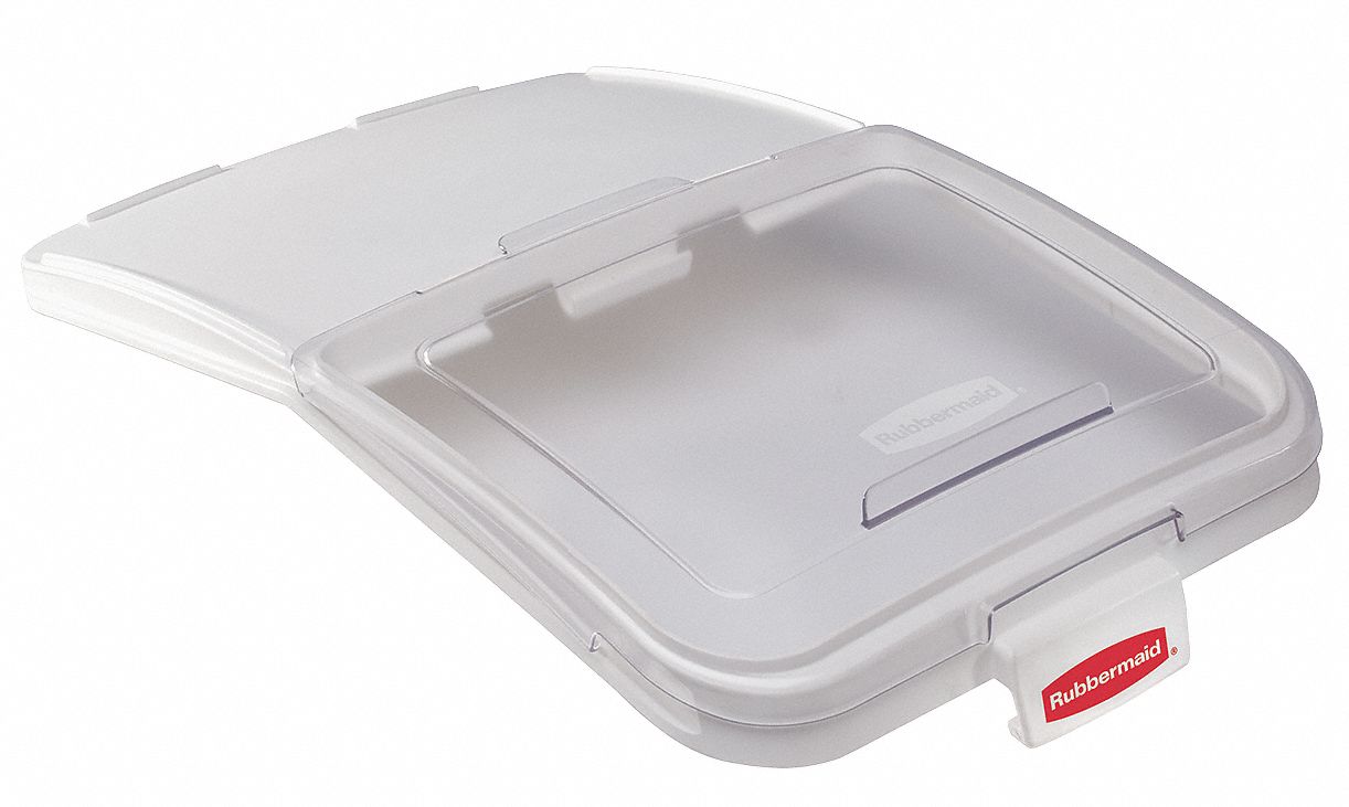 RUBBERMAID COMMERCIAL PRODUCTS, 600 qt Capacity, Clear, Storage Bin Lid ...