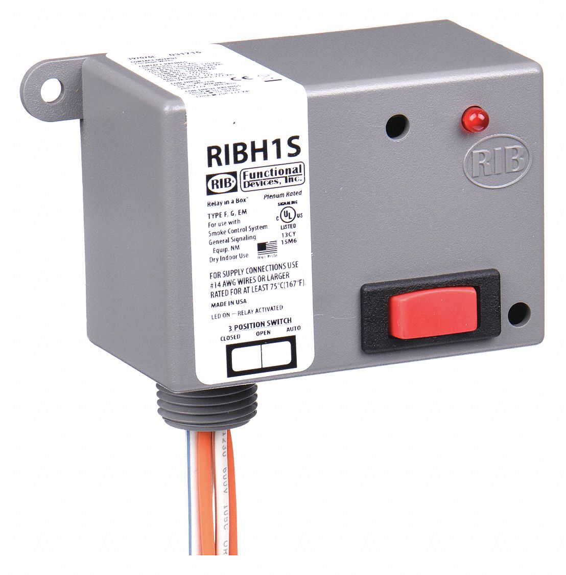 FUNCTIONAL DEVICES INC / RIB, 10 to 30V AC/DC/208 to 277V AC, 10A ...