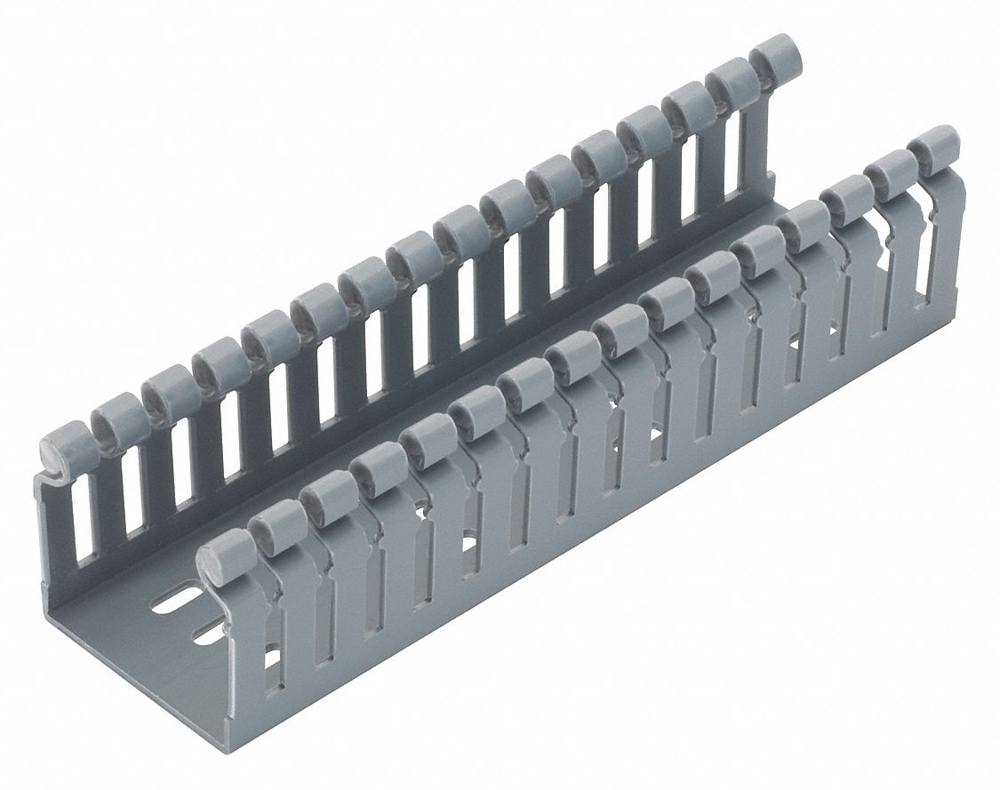 PANDUIT Wiring Duct for Hinged Covers, Gray, 6 ft. Length, 1.75" Width ...