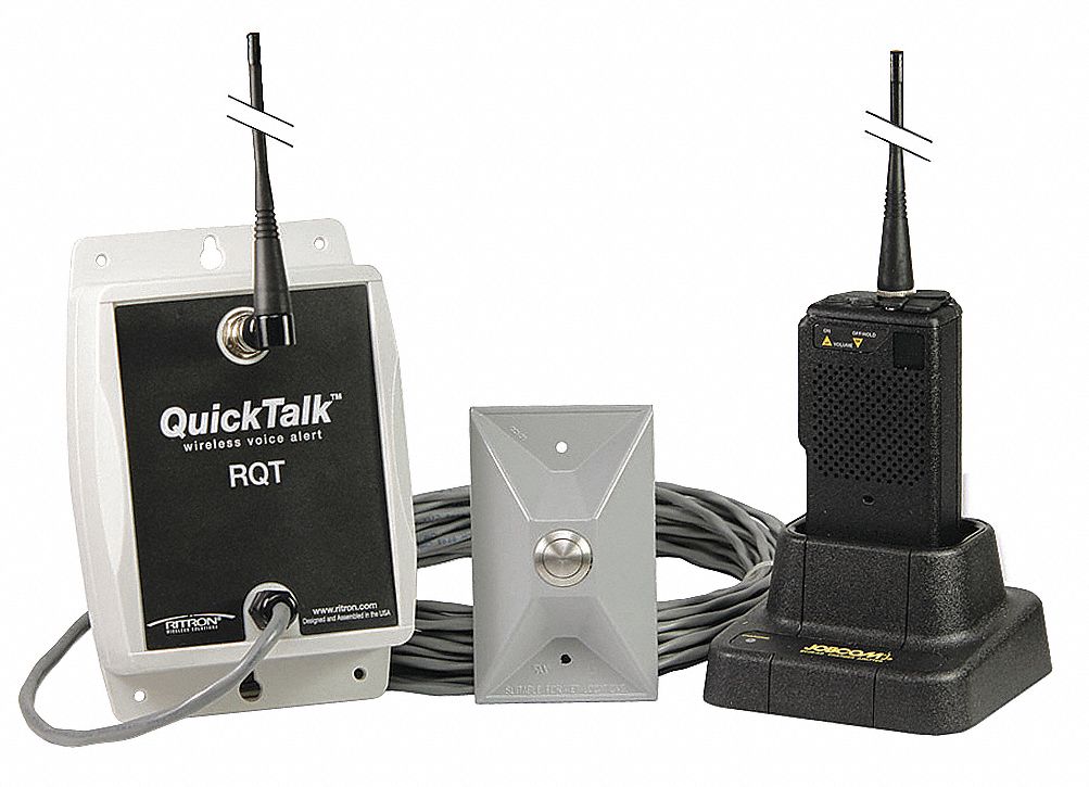VHF Wireless Voice Alert System, Polycarbonate, VHF, Up to 1/4 Mile ...