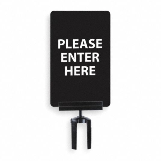Acrylic Sign for Tensabarrier Post - Grainger