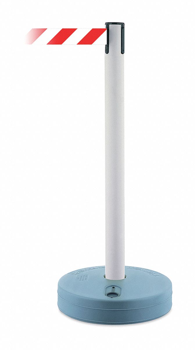 TENSABARRIER, Red, Chevron, Barrier Post with Belt - 2EVA2|885-32-STD ...