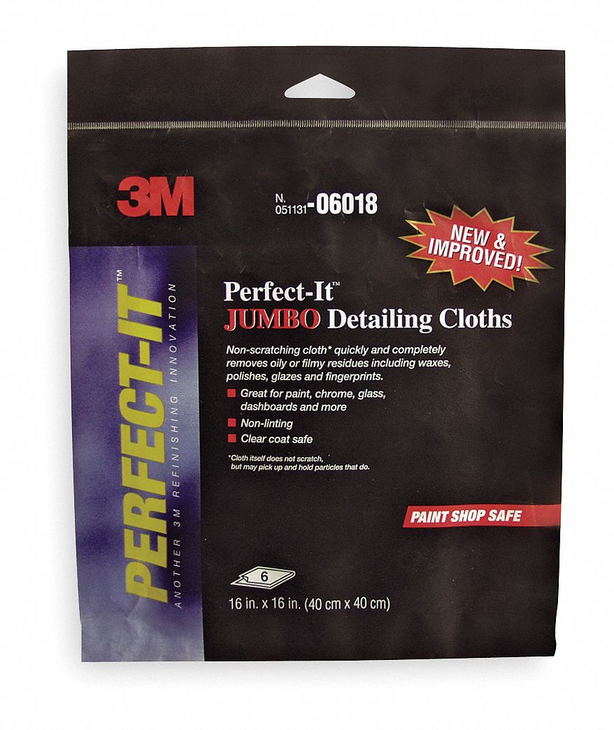 Jumbo Detailing Cloth,Microfiber,PK6 - Grainger