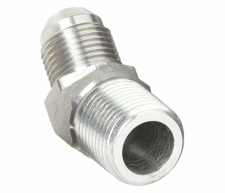 AEROQUIP Adaptador de Manguera Hidráulica, Codo de 45°, Macho NPT a Macho JIC, Codo de 45 ...