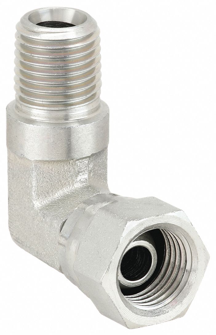 AEROQUIP Adaptador de Manguera Hidráulica, Codo de 90°, Macho NPT a Hembra NPSM Giratorio, Codo ...