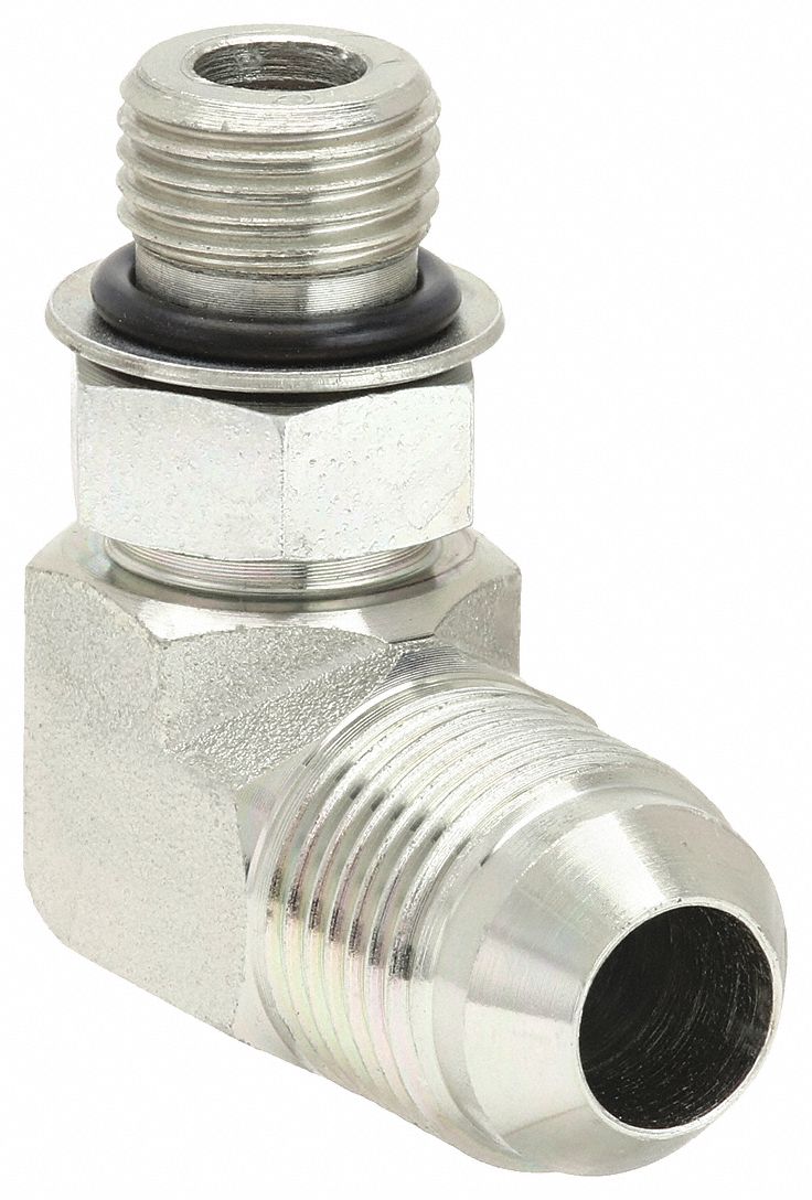 AEROQUIP Adaptador de Manguera Hidráulica, Codo de 90°, Macho SAE a Macho JIC, Codo 90° - 2F411 ...