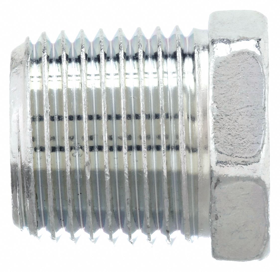 Carbon Steel, 1/2 in Fitting Size, Hydraulic Hose Plug - 2F447|2082-8S ...