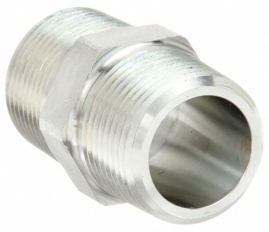 AEROQUIP Adaptador de Manguera Hidráulica, Recto, Macho NPT a Macho NPT, Niple hexagonal - 2F451 ...