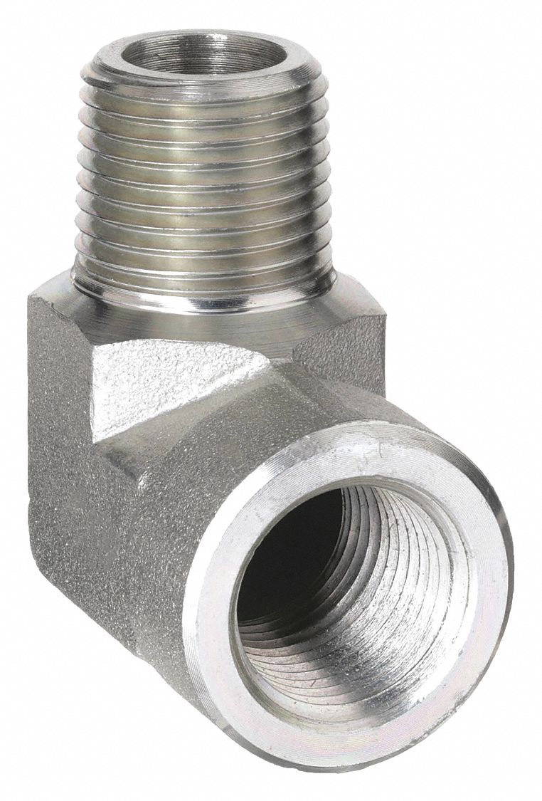 AEROQUIP Adaptador de Manguera Hidráulica, Codo Macho-Hembra de 90° , Macho NPT a Hembra NPT ...