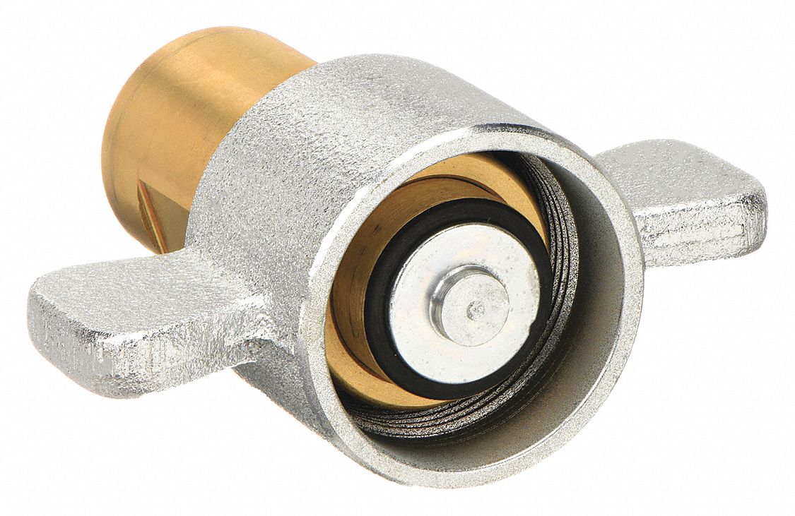 AEROQUIP, 1 in Coupling Size, Brass, Hydraulic Quick Connect Hose ...