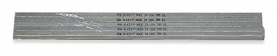 12 in Low Carbon Steel Oversized Key Stock with Zinc Plated Finish ...