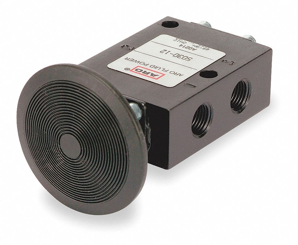 ARO, 50, Three-Way / Two-Position, Manual Air Control Valve - 2F941 ...