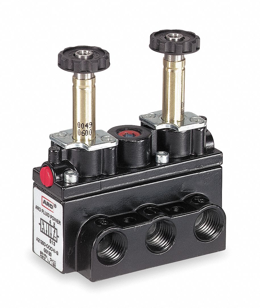 ARO, Alpha, Four-Way / Three-Position, Solenoid Air Control Valve - 2G447|A312SD-000-N - Grainger