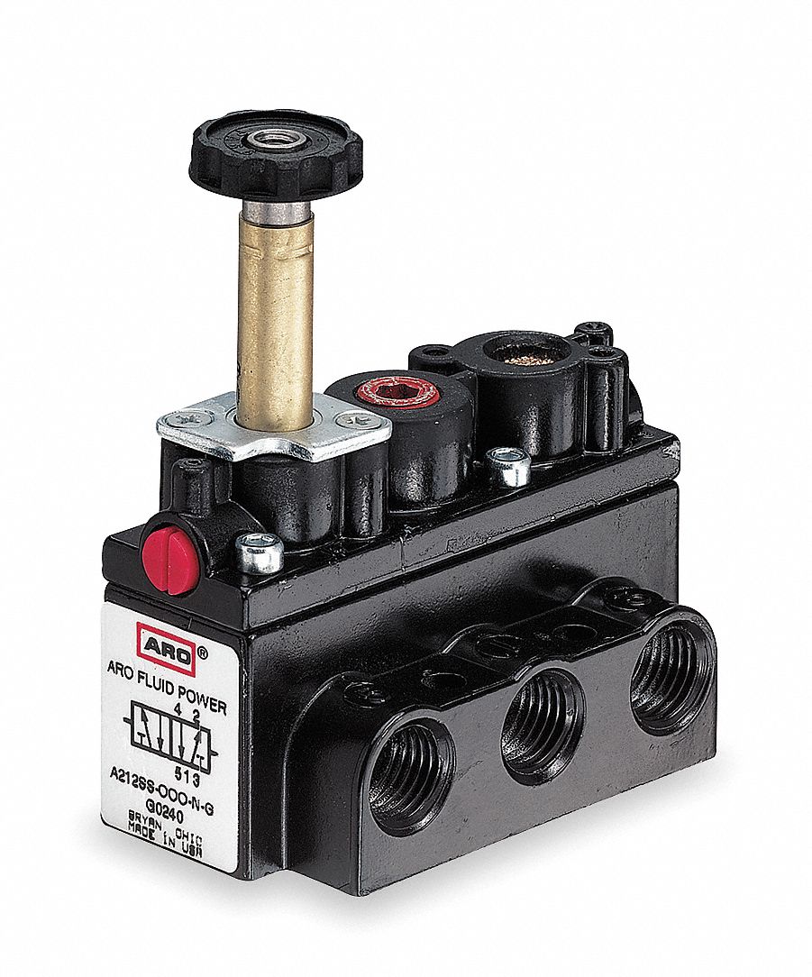 ARO, Alpha, Four-Way / Two-Position, Solenoid Air Control Valve - 2F965|A211SS-000-N - Grainger