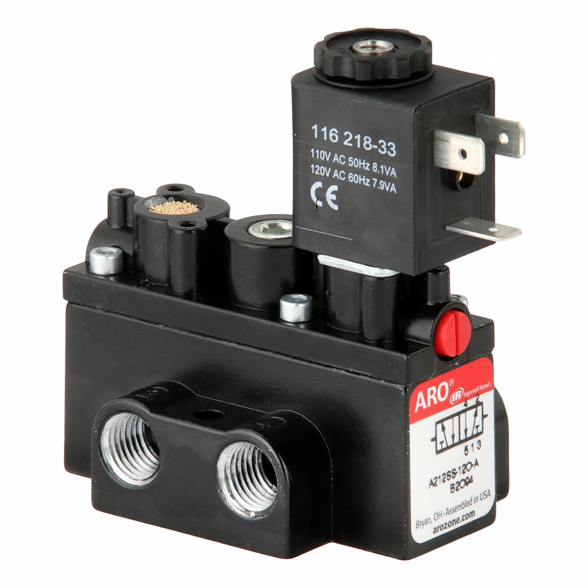 ARO, Alpha, Four-Way / Two-Position, Solenoid Air Control Valve - 2F985|A212SS-120-A - Grainger