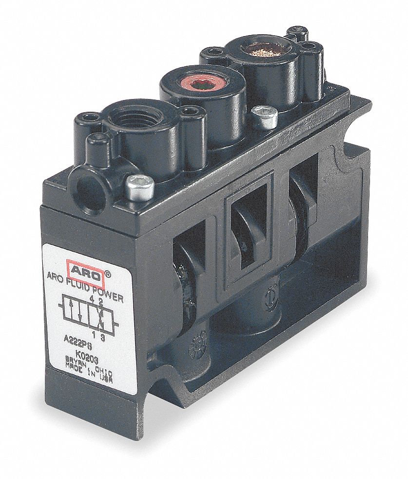 ARO 4-Way/2-Position Pilot Air Control Valve, Pilot / Spring, 1/4 in ... ARO 4-Way/2-Position Pilot Air Control Valve, Pilot / Spring, 1/4 in ...